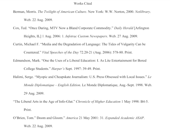 MLA Works Cited Page: Format, Templates & Examples | Paperpal